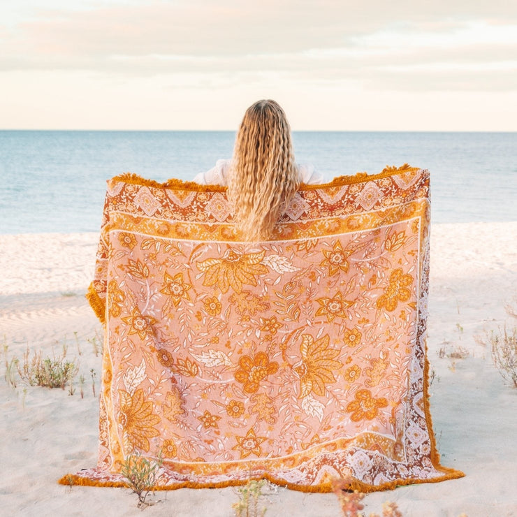 Del Sol Woven Beach Blanket | Extra Large Picnic Rug – ISLA Label Australia